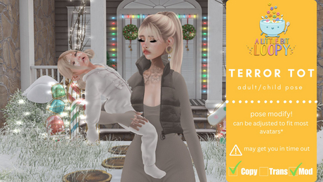 Second Life Marketplace - A Little Bit Loopy ~ Terror Tot Pose